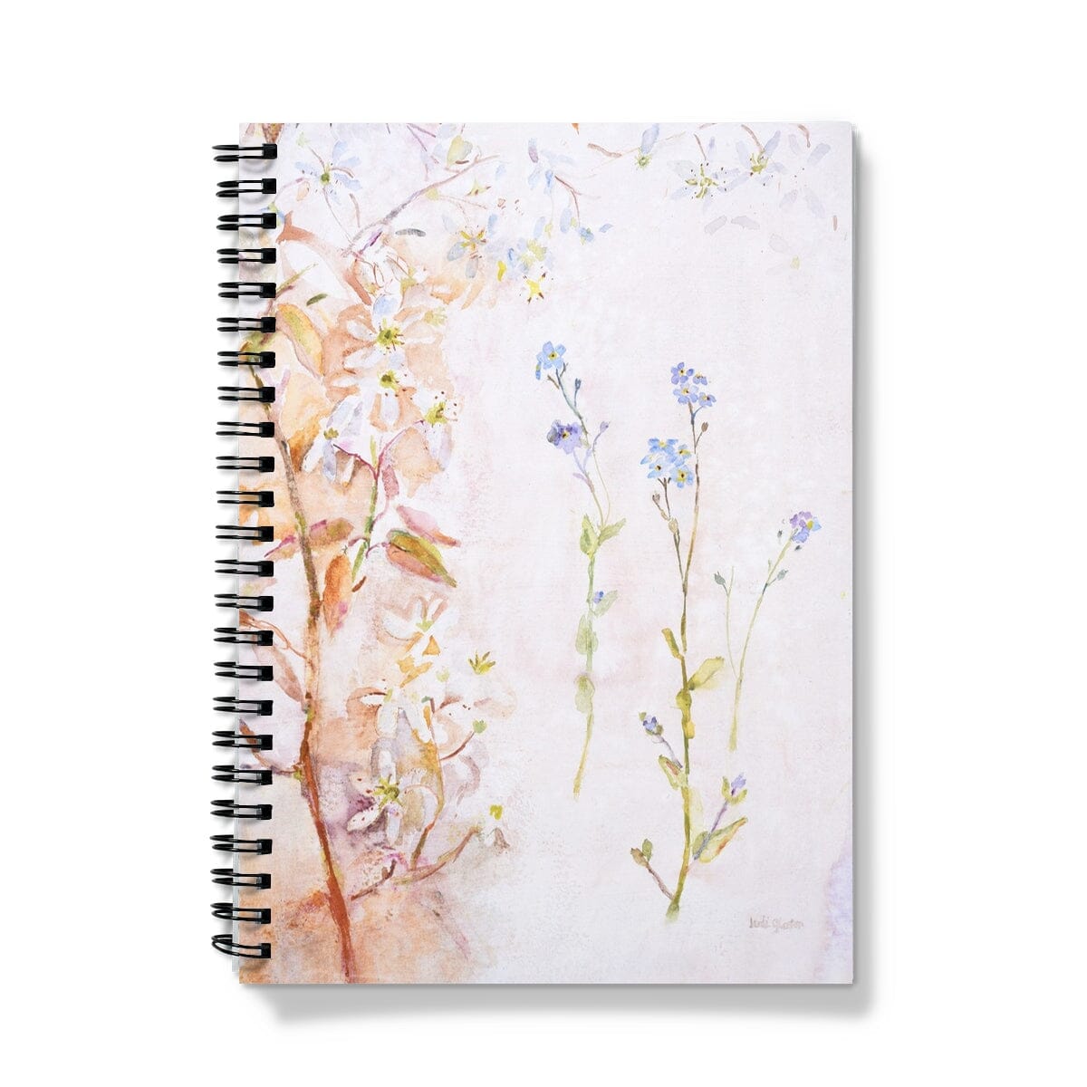 Botanical Flowers Notebook | Lined A4 Notebook | Flower Art